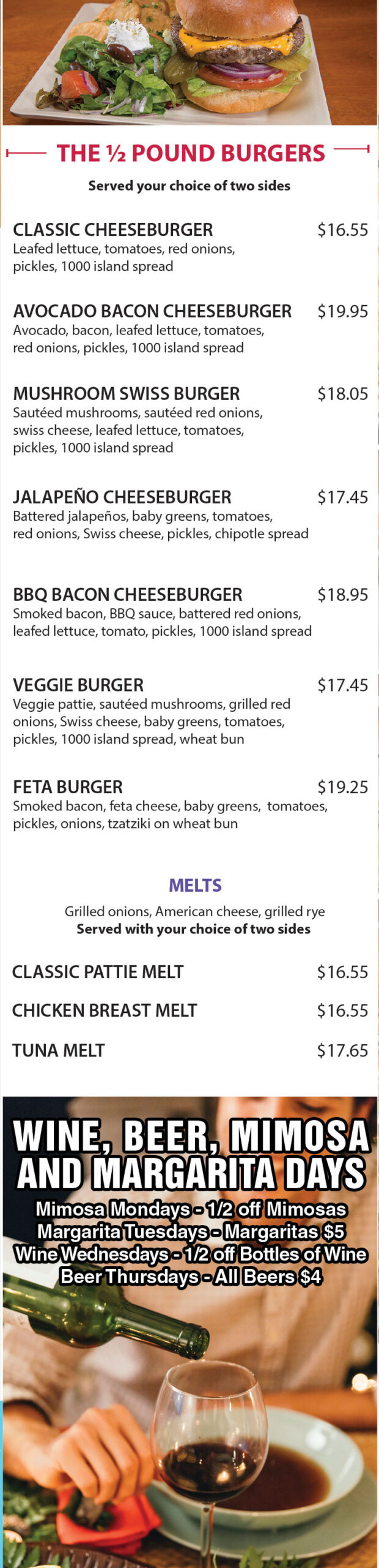 Menu - The Market Place Grill Cafe