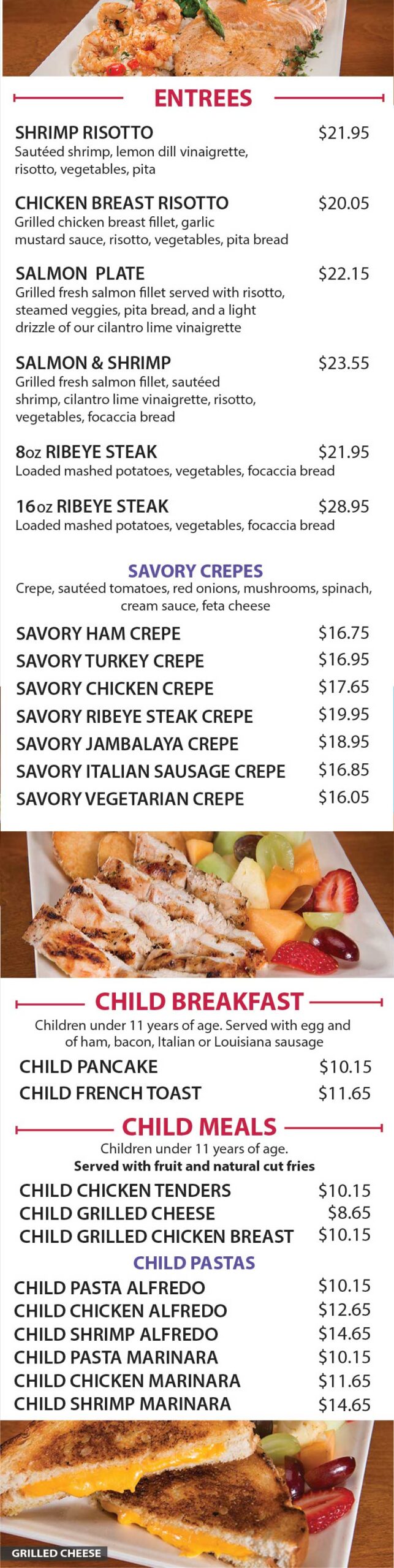 Menu - The Market Place Grill Cafe